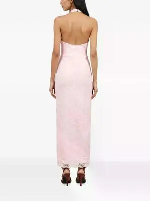 ROTATE BY BIRGER CHRISTENSEN Lace Halterneck Dress