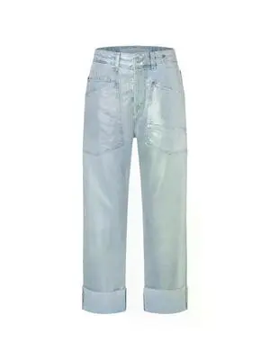 Mac Jeans Cropped Wide-leg Jeans - Blue
