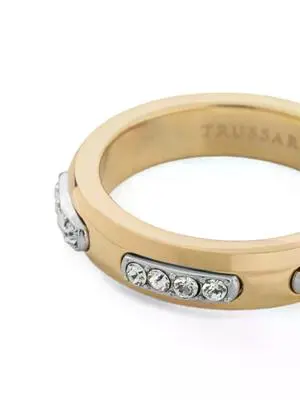 TRUSSARDI Crystal Embellished Band Ring