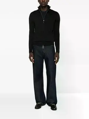 PAOLO PECORA Zip-up High-neck Cardigan