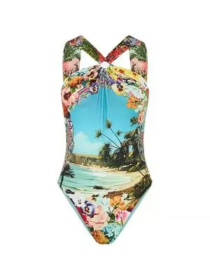 Camilla Bathing Bombshell Crystal-embellished Swimsuit