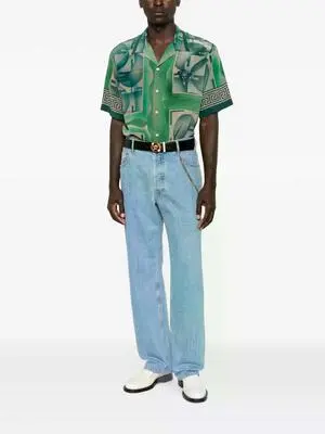 Versace Greca-print Medusa-head Shirt