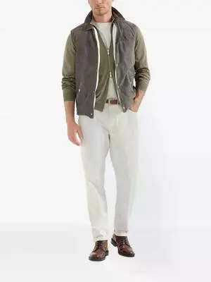 Brunello Cucinelli Brunello Cucinelli Cashmere And Silk Lightweight Zipper Cardigan Green