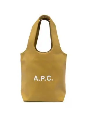 A.p.c. Logo Print Tote Bag - Yellow