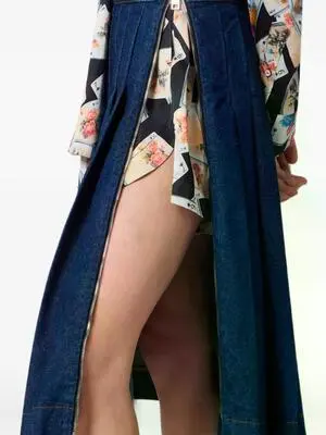 MSGM Pleated Zip-fastening Midi Skirt