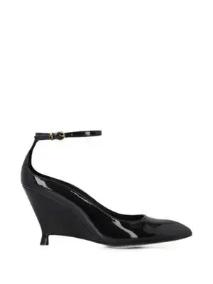 Pinko Patent-leather Wedge Pumps - Black
