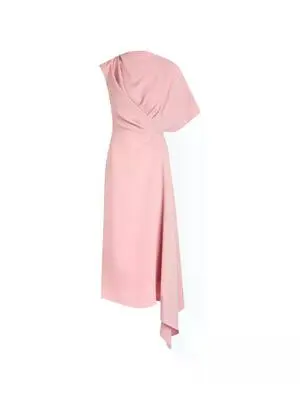 ROKSANDA Elva Draped Asymmetric Midi Dress - Pink