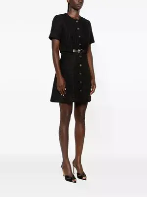 Sandro Belted Button-front Mini Dress