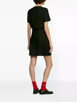 Sandro Belted Button-front Mini Dress