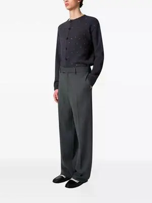 MSGM Pinstripe-pattern Pressed-crease Trousers