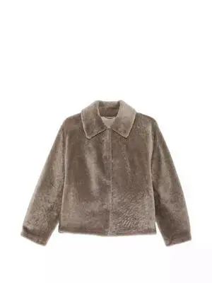 MANZONI 24 Shearling-finish Collared Jacket - Grey