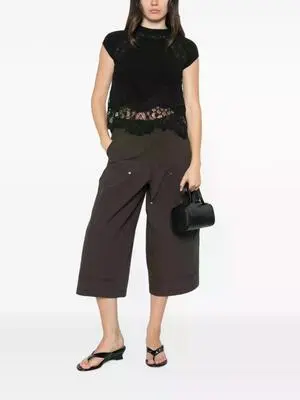 Ermanno Scervino Lace-trim Cap-sleeve Top