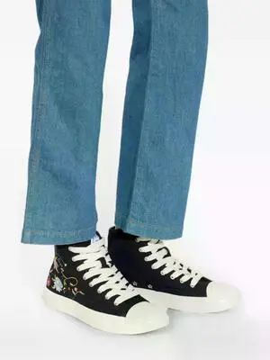 Kenzo Hoshi High Floral-embroidered Sneakers