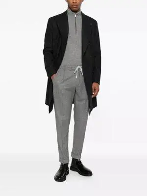 Eleventy Drawstring Pleated Trousers - Grey