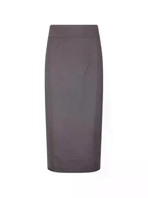 Labo.art Elasticated-waistband Pencil Midi Skirt - Grey