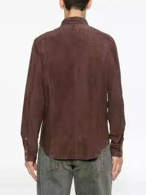 Eleventy Suede Flap-pocket Shirt