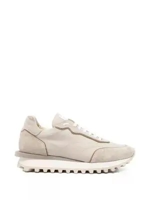 Eleventy Panelled Ridged-sole Sneakers - Neutrals