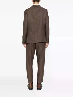 Eleventy Drawstring-waist Notched-lapels Suit
