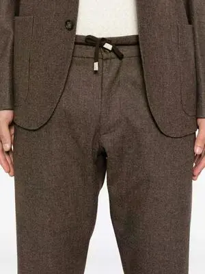 Eleventy Drawstring-waist Notched-lapels Suit