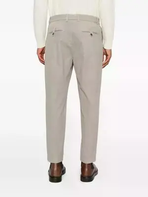 Eleventy Pleated Detail Twill Trousers - Green