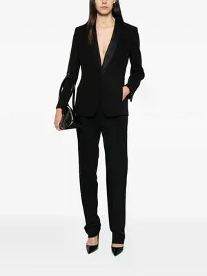 Giorgio Armani Satin-trim Pleated Trousers