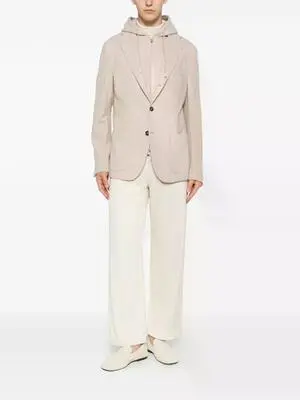 Eleventy Hooded Single-breasted Jacket