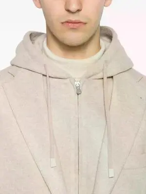 Eleventy Hooded Single-breasted Jacket