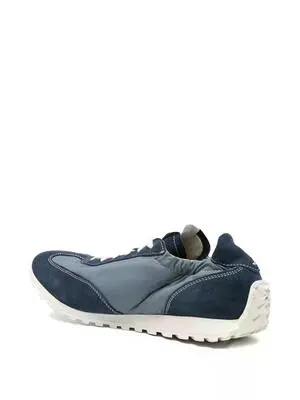 Eleventy Panelled Suede-trimmed Sneakers