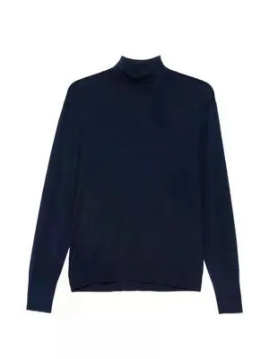 Eleventy Roll-neck Wool Sweater - Blue