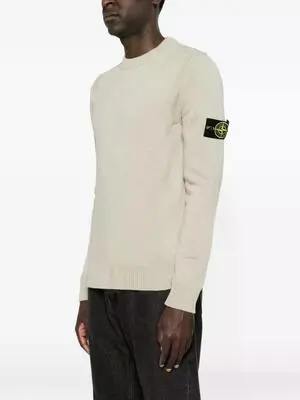 Stone Island 5100072 Lambswool Sweater - Neutrals