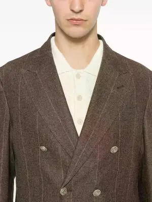 Eleventy Double-breasted Pinstripe-pattern Suit