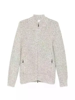 Eleventy Long-sleeve Zip-fastening Cardigan - Brown