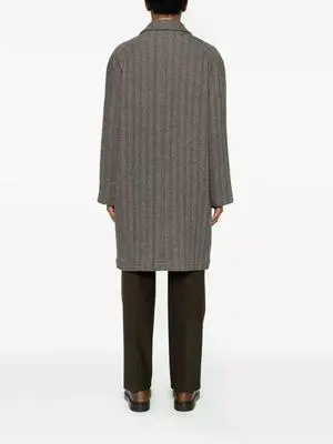 Eleventy Herringbone Cashmere Coat