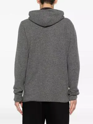 Eleventy Zip-up Cashmere Hood Cardigan
