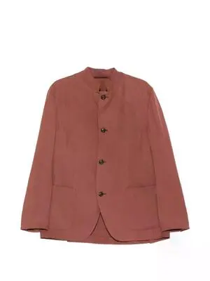 Eleventy Mandarin-collar Buttoned Jacket - Brown