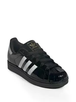 Adidas Superstar Patent-leather Sneakers - Black