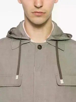 Eleventy Hooded Flap-pocket Jacket