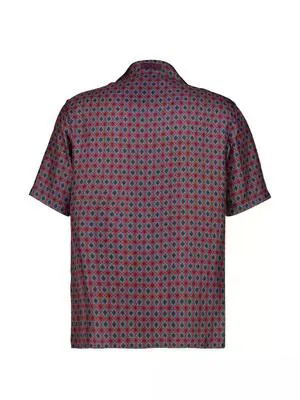 Balmain Geometric-print Silk Shirt