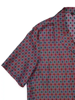 Balmain Geometric-print Silk Shirt