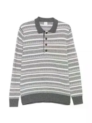 Eleventy Geometric-print Polo Shirt