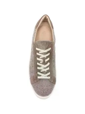 Eleventy Suede-trimmed Panelled Sneakers