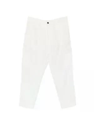 Eleventy Pleated Corduroy Trousers - White