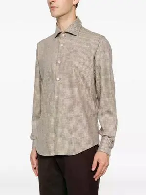 Eleventy Check-pattern Long-sleeve Shirt