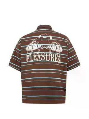 PLEASURES Teleport Boxy Striped Polo Shirt