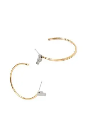 TRUSSARDI Crystal-embellished Hoop Earrings - Gold