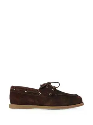 Etro Paisley-print Boat Shoes - Brown
