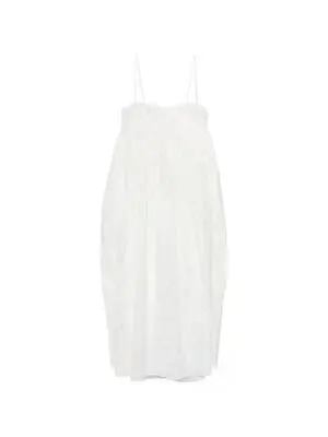 Cecilie Bahnsen Vilma Embroidered Bow Detail Dress