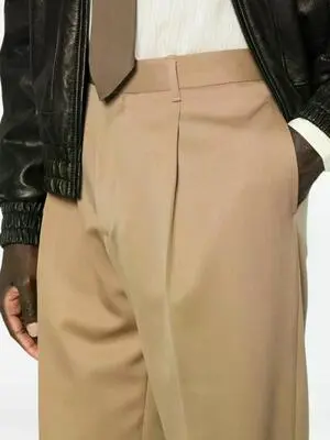 LARDINI Pleated Straight-leg Trousers