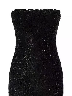 Ermanno Scervino Crystal-embellished Lace-knit Midi Dress