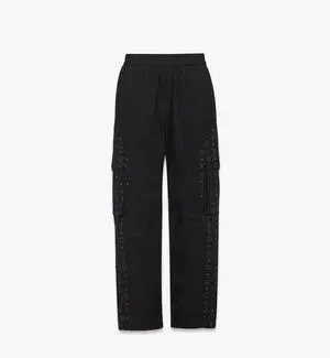 Mcm Monogram Cargo Pants In Econyl - Black